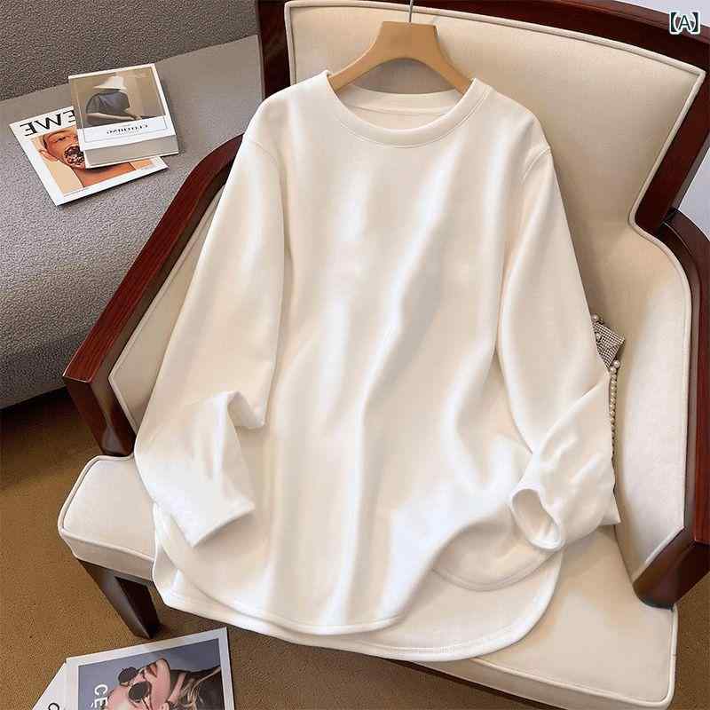 ・カテゴリ: Tシャツ・スタイル: 休闲・主な素材: ポリエステル100%・ネックライン: クルーネック・袖丈: 長袖・袖型: 通常・カラー展開: 白色、黒色・サイズ展開: M、L、XL、XXL