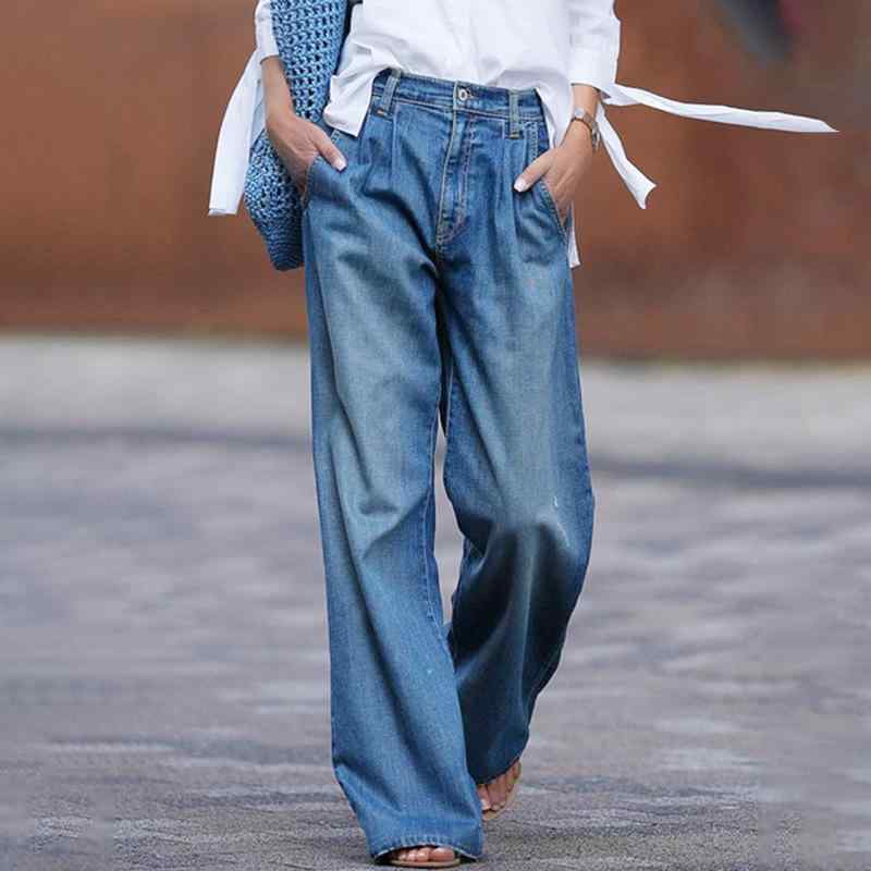 ・カテゴリ: 牛仔裤・スタイル: 日韓休闲・主な素材: 綿30%以下、ポリエステル30%以上50%未満・パンツ丈: ロング・ウエスト: ハイウエスト・厚み: 普通・流行要素: ポケット・パンツタイプ: ルーズ・カラー展開: ブルー、ライトブ...