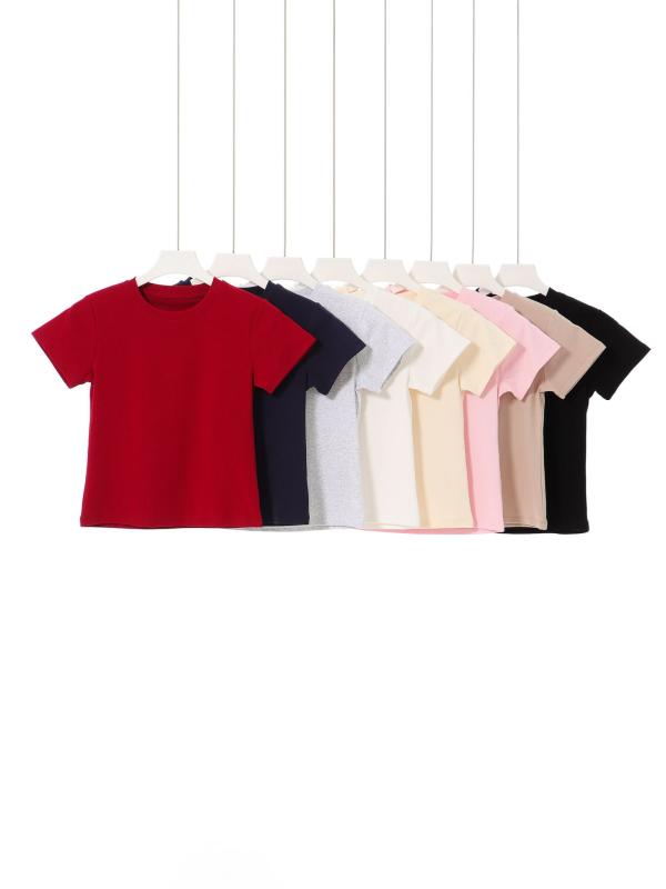 ・カテゴリ: Tシャツ・スタイル: カジュアル・主な素材: 綿90-95%・柄: 無・袖丈: 短袖・加工: 免烫・版型: 収腰・衣長: 普通(50-65cm)・ネックライン: ラウンドネック・袖型: 通常・流行要素: リブ・カラー展開: ホ...