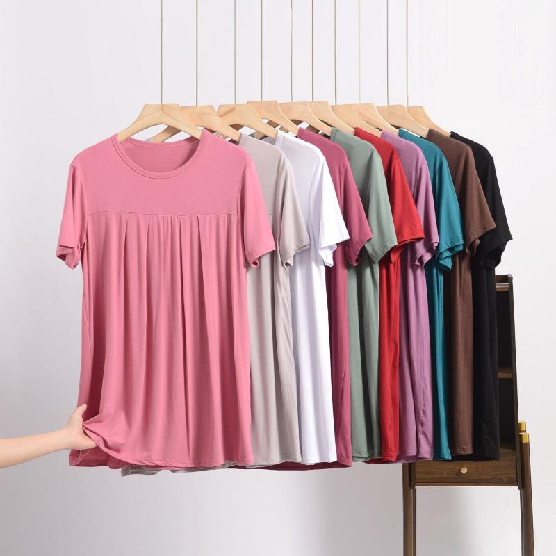 ・カテゴリ: Tシャツ・スタイル: 休闲・主な素材: 莫代尔80-90%、氨纶30%以下・柄: 纯色・ネックライン: 圆领・袖丈: 短袖・袖型: 常规袖・衣長: 中長款・カラー展開: 安哥拉紅、黒色、白色、酒紅、咖啡、抹茶緑、墨緑、樹莓紅、...