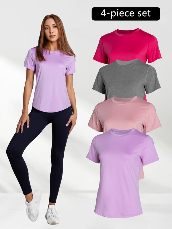 ・カテゴリ: Tシャツ・スタイル: 清新甜美・フィット: 修身型・ネックライン: 圆领・袖丈: 短袖・袖型: 常规袖・カラー展開: 紫色,粉色,灰色,玫瑰色,黒色・サイズ展開: S,M,L,XL,XXL・衣長: 中长款・流行要素: 纯色