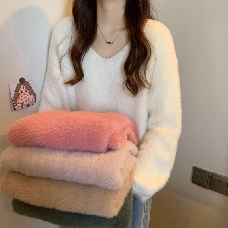 ・カテゴリ: 毛衣・スタイル: 甘美風・主な素材: ポリエステル・柄: 無地・厚み: 厚手・スタイル: プルオーバー・版型: ルーズフィット・袖型: 標準袖・ネックライン: Vネック・袖丈: 長袖・流行要素: パッチワーク・衣丈: ショート...