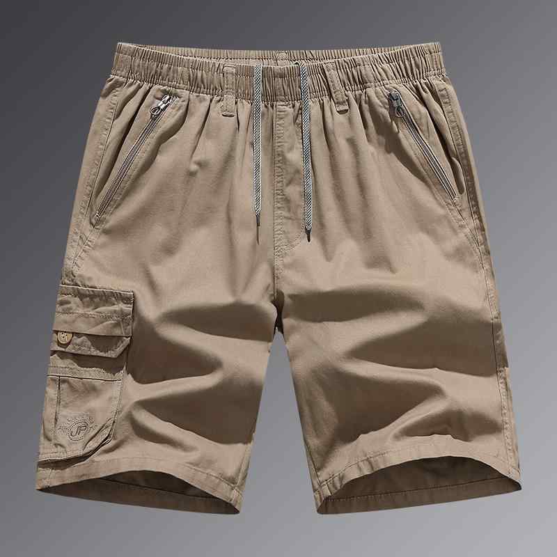 ・主な素材: 綿100%・カラー展開: ブラック、深灰、浅灰、軍緑・サイズ展開: XL、2XL、3XL、4XL、5XL・スタイル: 簡約・パンツ丈: 5分丈・パンツ型: 直筒・伸縮性: 無弾