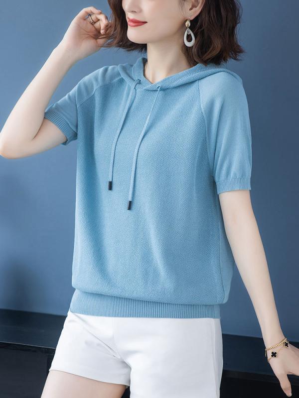 ・カテゴリ: Tシャツ・スタイル: 通勤風・主な素材: 天丝・主な素材含量: 30%以下・ネックライン: 連帽・袖丈: 短袖・袖型: 通常袖・フィット: ゆったり・カラー展開: ブルー, ピンク, イエロー, ブラック, ホワイト, レッド...
