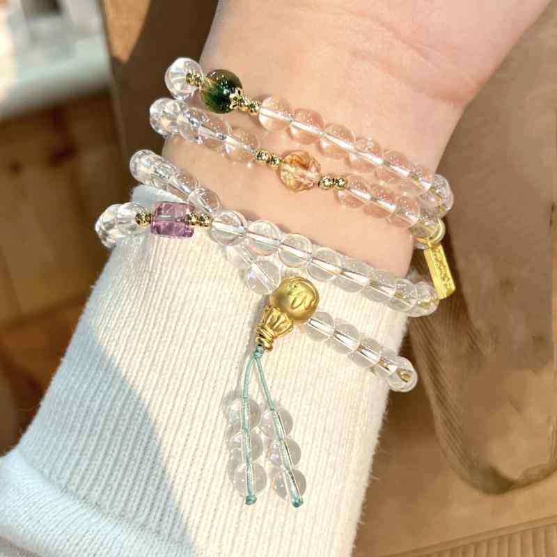 ・カテゴリ: 手飾・スタイル: 復古・主な素材: 混合素材・カラー展開: 白108颗、黄108颗、白単圈、黄単圈