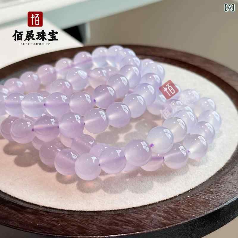 ・カテゴリ: 手飾・スタイル: 小清新・主な素材: 紫玉髓・形状: 几何型・カラー展開: 高冰紫玉髓手串8MM、高冰紫玉髓手串10MM・サイズ展開: 8-10MM・流行要素: 水波纹