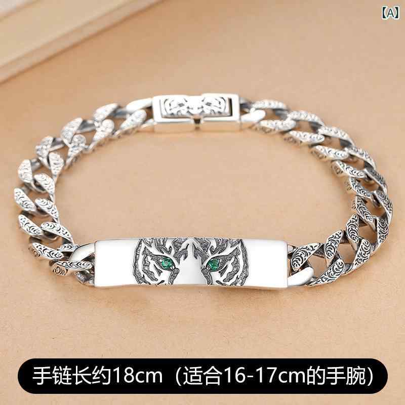 ・素材: 銅・加工方法: 電鍍・スタイル: 男女通用・形状: 動物/生肖・カテゴリ: 手飾・適用対象: 男女通用・スタイル分類: 復古・カラー展開: 虎紋手链18cm(適合50-65kg), 虎紋手链20cm(適合65-90kg), 虎紋手...