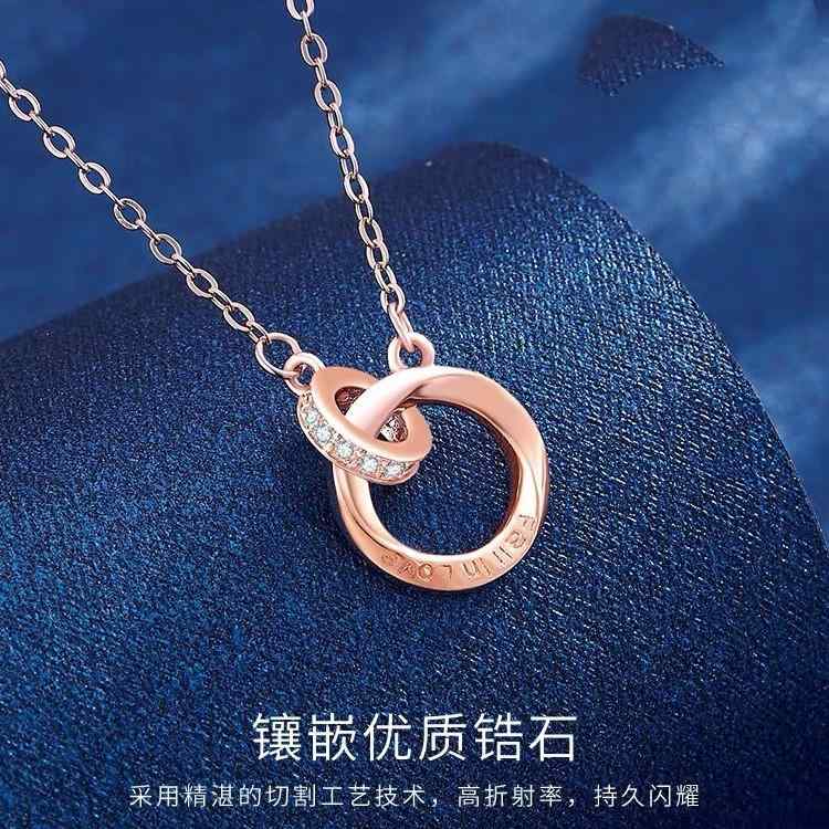 ・カテゴリ: ネックレス・スタイル: ファッション通勤、高級感・主な素材: 純銀S999・形状: ジオメトリック、モビウス・チェーンスタイル: クロスチェーン・レイヤー: シングル・長さ: 21cm-50cm・カラー展開: シルバー、ローズ...