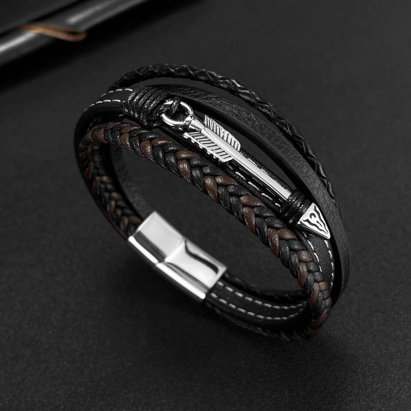 ・スタイル: 欧美・スタイル分類: ファッション通勤・製品カテゴリ: ハンドアクセサリー・素材: 皮質・処理工法: 電鍍・流行要素: 不規則・重量: 21g・カラー展開: 1610-皮手镯