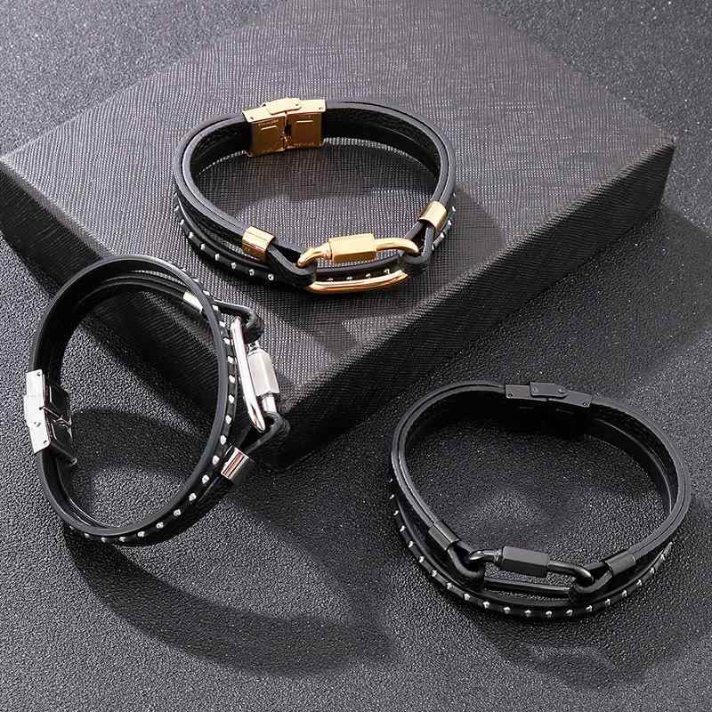 ・素材: チタンスチール・処理工艺: 電鍍・スタイル: 男式・形状: 幾何型・流行元素: 不規則・スタイル分類: 個性風潮・製品カテゴリ: 手飾・適用人群: 男式・流行元素分類: 形状/パターン・カラー展開: 金色、鋼色、黒色・サイズ展開:...