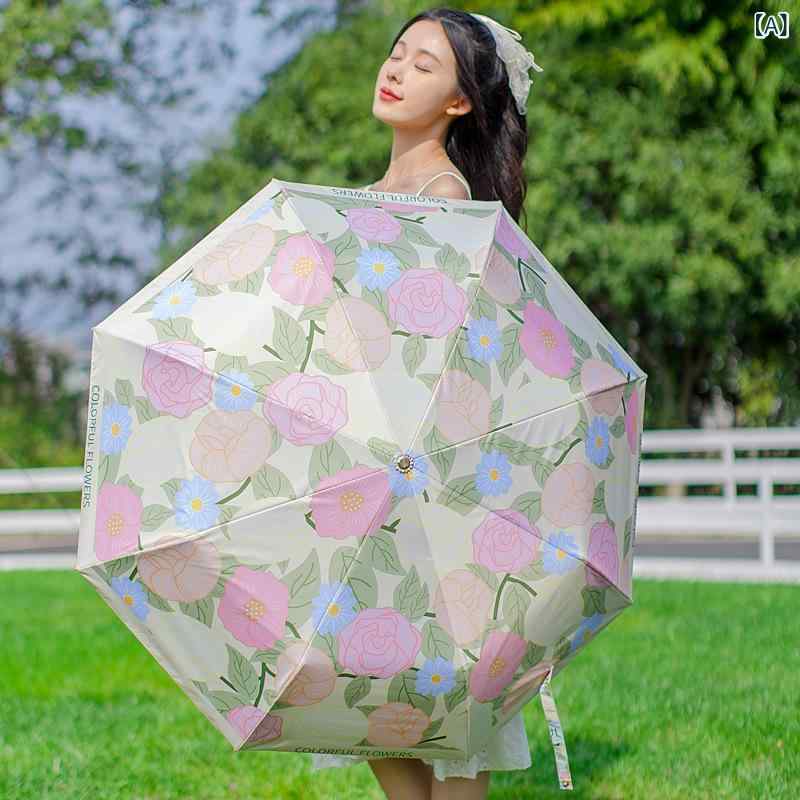 ・スタイル: クリエイティブトレンド・種類: 三つ折り傘・重さ: 約350g・カラー展開: 夢幻ガーデン-黄縁、夢幻ガーデン-粉縁、夢幻ガーデン-青縁、夢幻ガーデン-緑縁・サイズ展開: 標準・UVカット: PA+++・生地素材: その他・生...