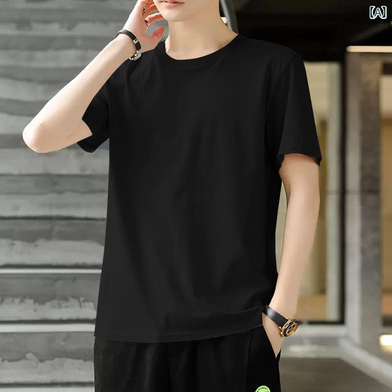 ・カテゴリ: Tシャツ・スタイル: 韓版・主な素材: 綿96%以上・柄: 単色・版型: 修身型・首元: クルーネック・袖丈: 短袖・厚み: 薄手・重さ: 約180g・カラー展開: ブラック、ホワイト、軍緑、コーヒー、カーキ、ジンジャーイエロ...