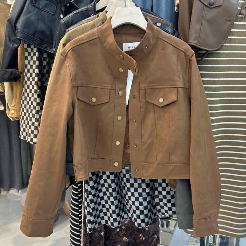 ・カテゴリ: 外套・スタイル: 通勤風・版型: 宽松型・組み合わせ: 単件・厚み: 薄・衣丈: 短款・袖丈: 無袖・袖型: 其他・ネックライン: 立領・流行要素: 拼接・パターン: 其他・フロントスタイル: 単排扣・クロスボーダー: 気質優雅