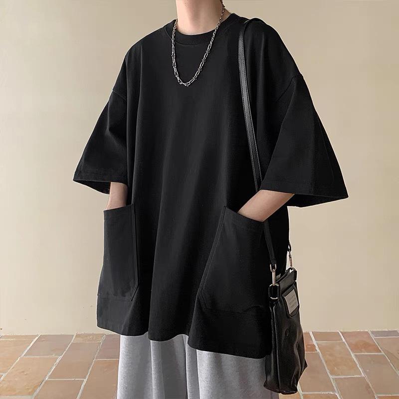・カテゴリ: Tシャツ・スタイル: 基本カジュアル・主な素材: ポリエステル85%・柄: 無地・版型: ゆったり・袖丈: 短袖・ネックライン: ラウンドネック・袖型: ドロップショルダー・カラー展開: ブラック、グレー、ホワイト・サイズ展開...