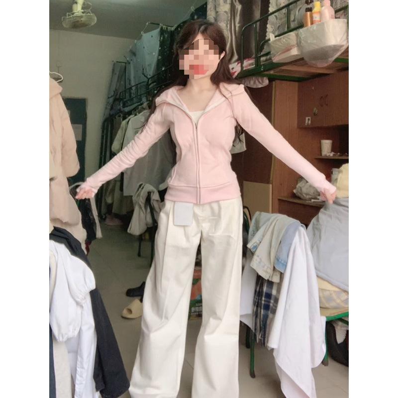 ・スタイル: 修身型、御姐風・袖丈: 長袖・袖型: 公主袖・ネックライン: POLO領・主な素材: 雪ニール・カラー展開: ピンク・サイズ展開: S、M、L、XL、2XL・カテゴリ: スウェット/フリース