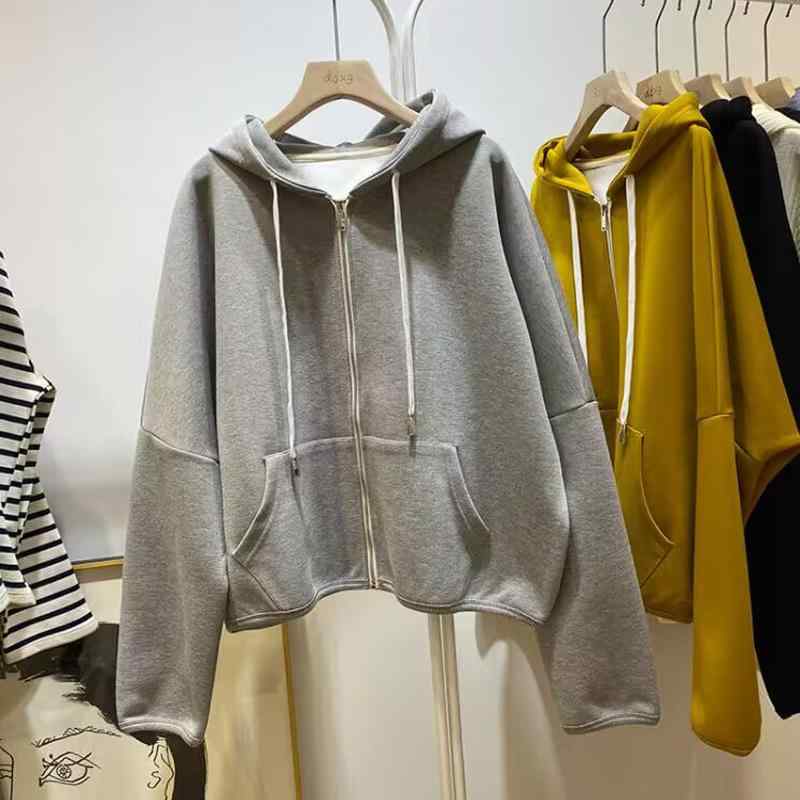 ・カテゴリ: スウェット・ニット・スタイル: 通勤風・素材: 綿30%以下・カラー展開: グレー、ブラック、イエロー・サイズ展開: M、L、XL、2XL・袖丈: 長袖・ネックライン: フード・フィット感: ルーズ・デザイン: ジップアップ・...