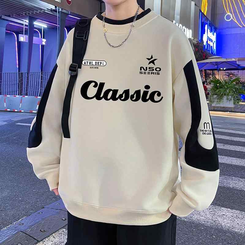 ・スタイル: 青春流行・ネックライン: セットイン・袖丈: 長袖・フード: フードなし・厚み: 標準・主な素材: その他95%・使用シーン: 休闲・柄: アルファベット/数字/文字・ディテール: プリント・フィット: ルーズ・加工: ノーア...