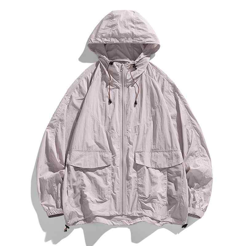 ・素材: ナイロン・柄: 無地・フード: あり・機能: 通気性、UVカット・UVカット: UPF50+・カラー展開: 米白、深灰、ブラック、ブルー、パープル、ブラウン、ピンク、グレー、パープル、グリーン・サイズ展開: S、M、L、XL、2X...