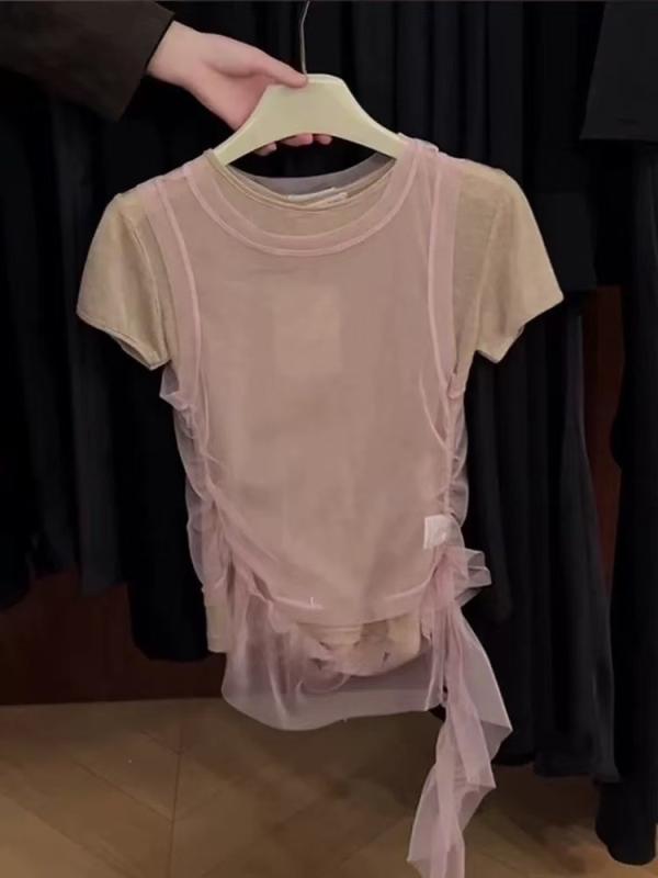 ・カテゴリ: Tシャツ・スタイル: 日韓カジュアル・主な素材: ポリエステル・ネックライン: クルーネック・袖丈: 短袖・袖型: 標準袖・フィット: 標準・装飾: メッシュ・カラー展開: 短袖,長袖・サイズ展開: S,M,L,XL,XXL