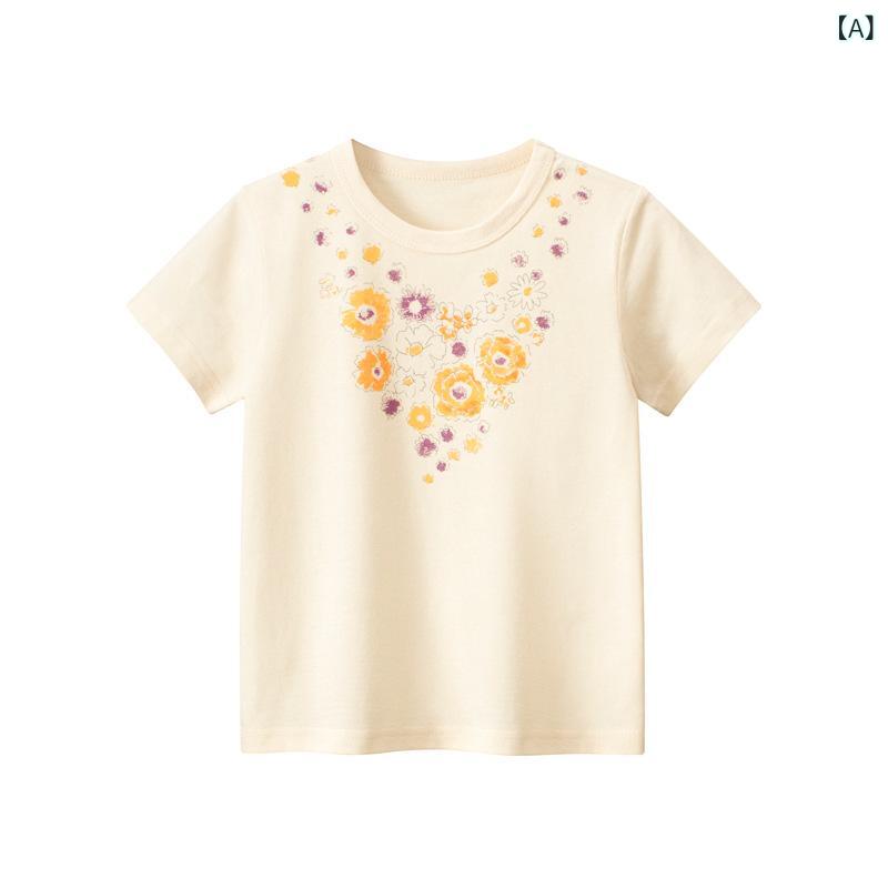 ・カテゴリ: 童Tシャツ・スタイル: 韓版・主な素材: 綿100%・袖丈: 短袖・柄: 花朵・ネックライン: 圓領・エレメント: 田園・対象年齢: 中小童(3~8歳)・サイズ展開: 90cm,100cm,110cm,120cm,130cm,...