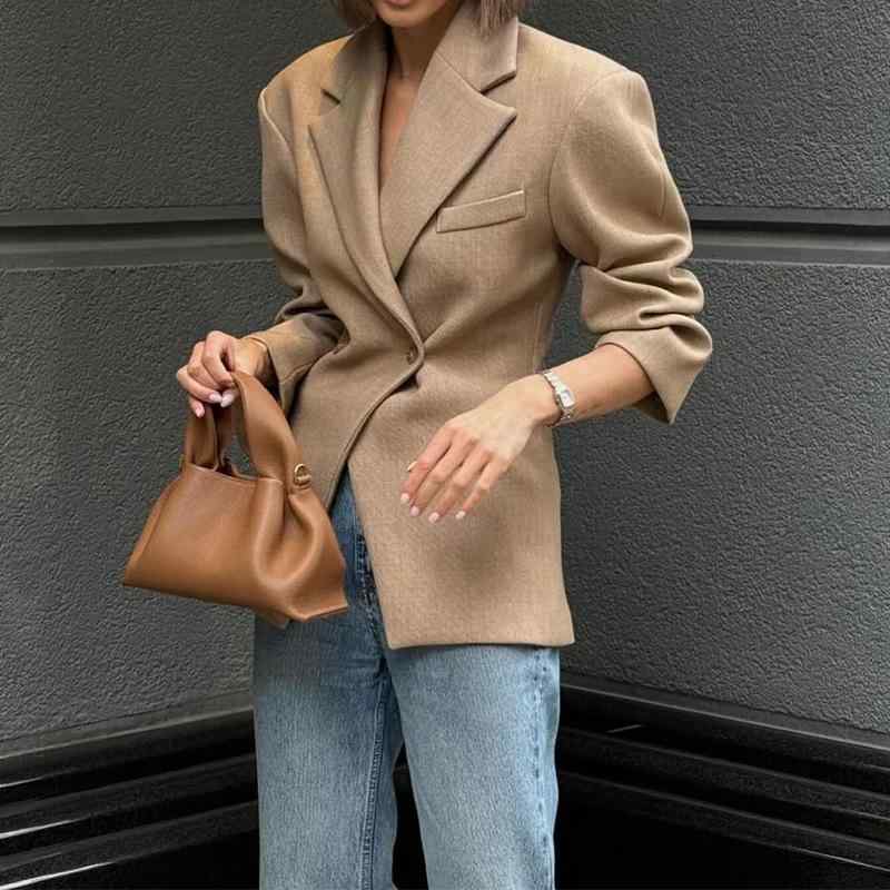 ・スタイル: 通勤風・主な素材: ポリエステル90-95%、スパンデックス5-10%・柄: 無地・ネックライン: スタンドカラー・袖丈: 長袖・ポケット: ボタン・カラー展開: ベージュ・サイズ展開: S、M、L、XL・カテゴリ: ジャケット