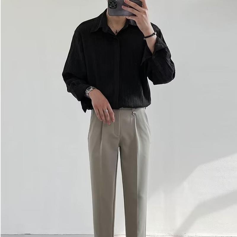 ・カテゴリ: シャツ・スタイル: 軽熟カジュアル・主な素材: ポリエステル51-70%・袖丈: 長袖・カラー展開: 白色、黒色、杏色・サイズ展開: M、L、XL、XXL・適用性別: 男・適用シーン: 休闲・適用対象: 青少年・洗濯方法: 机...