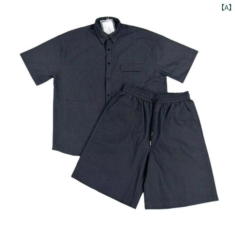 ・スタイル: スポーツ・厚さ: 薄手・パンツ丈: ショートパンツ・トップスタイル: シャツ・袖丈: 短袖・フード: あり・主な素材: コットン混紡・主素材成分: スパンデックス3%・適用シーン: カジュアル・カラー展開: ブラック、杏色、ダ...