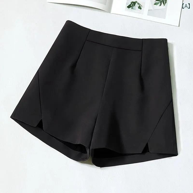 ・スタイル: 通勤風・カテゴリ: 休闲裤・パンツ型: 直筒型・パンツ丈: 3分丈・腰型: 高腰・厚み: 薄手・流行要素: ラメ・カラー展開: ブラック、杏色・サイズ展開: S,M,L,XL,2XL,3XL,4XL,5XL・主な素材: ポリエ...