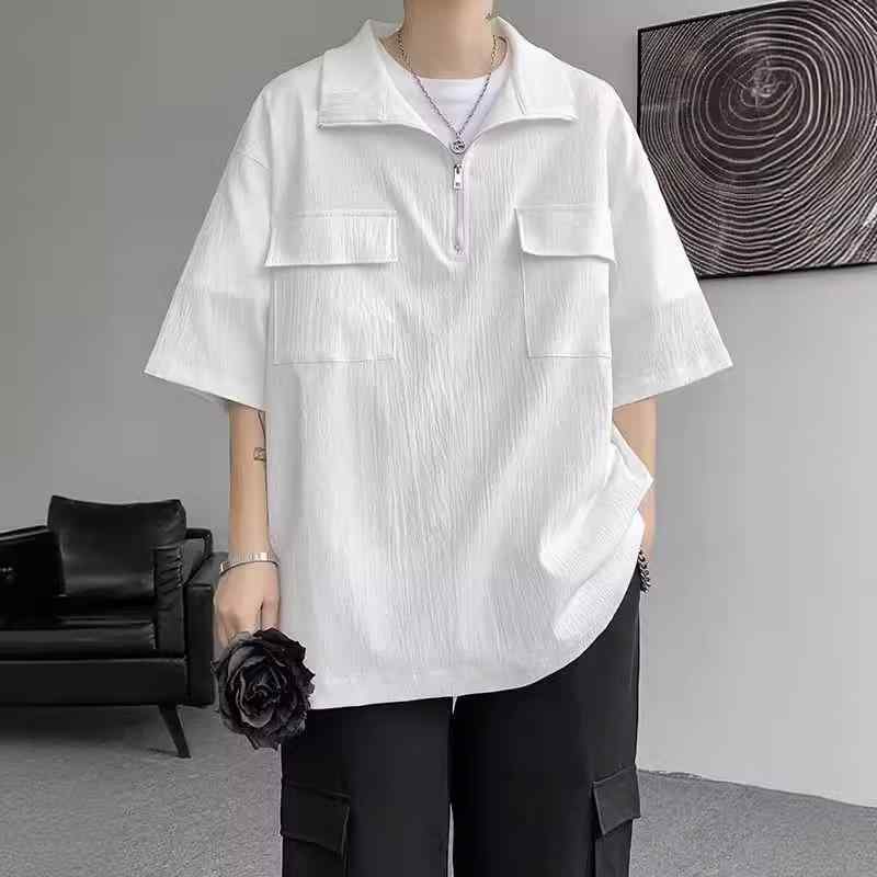 ・カテゴリ: Tシャツ・スタイル: 軽熟休闲・柄: 純色・版型: 寛鬆型・適合年齢: 青少年・トゥオホゥ類別: 青春流行（18-24歳）・款式: 套頭・領型: 翻領・袖丈: 短袖・連帽: 不連帽・厚さ: 薄款・主な素材: 聚酯纖維（涤綸）・...
