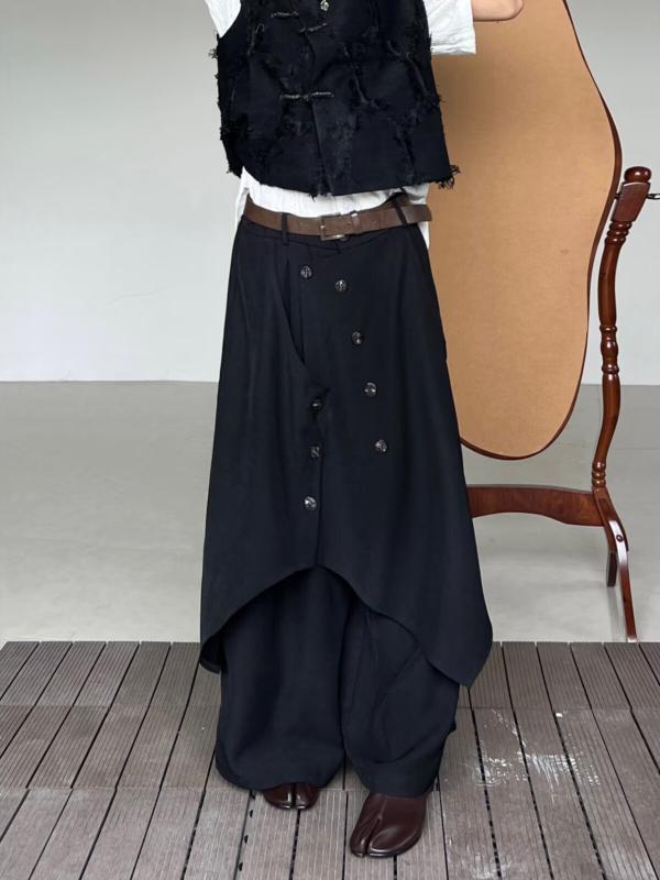 ・主な素材: 真丝90-95%、有机棉90-95%・スタイル: 通勤風・カラー展開: ブラック・サイズ展開: M、L、XL、2XL・パンツスタイル: 直筒・パンツ丈: ロング・ウエスト: ワイド・厚み: 標準・流行要素: ウォッシュド・伸縮...