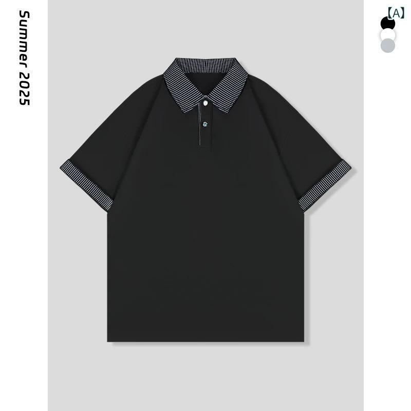 ・カテゴリ: Tシャツ・スタイル: ファッション都市・主な素材: ポリエステル100%・版型: ワイドシルエット・袖丈: 短袖・袖型: 標準・ネックライン: 襟付き・フィット感: ゆったり・厚み: 薄手・柄: 幾何学・カラー展開: ブラック...