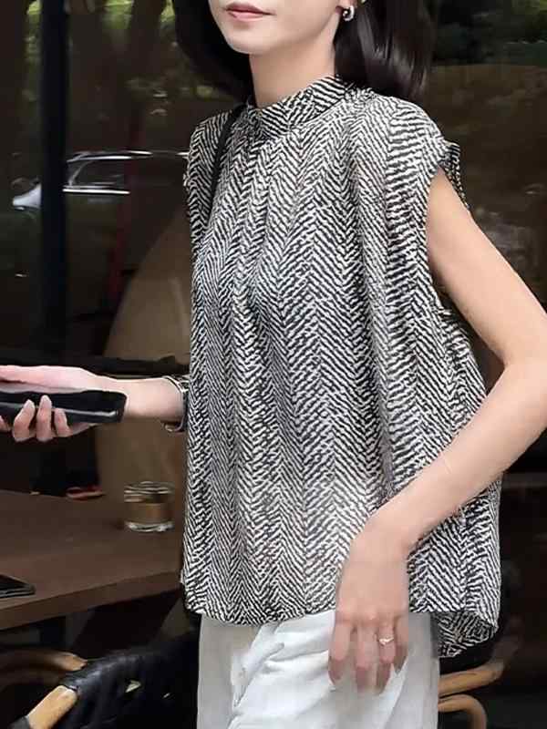 ・カテゴリ: シャツ・スタイル: 通勤・主な素材: ポリエステル・柄: ストライプ・袖丈: 短袖・版型: ストレート・衣長: 普通・ネックライン: クルーネック・袖型: パフスリーブ・流行要素: ボタン・カラー展開: ブラック・サイズ展開:...