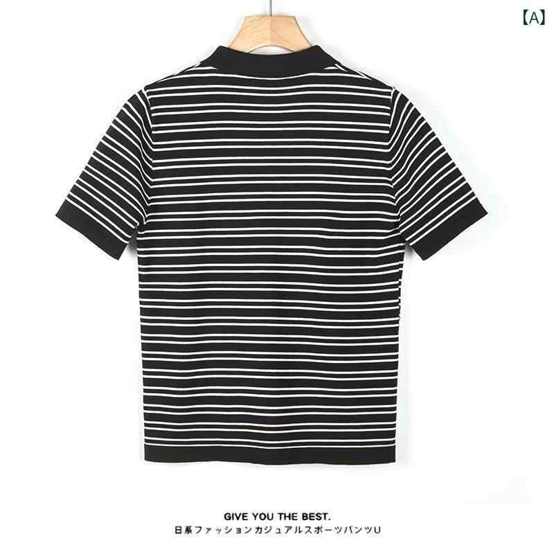・スタイル: 軽熟カジュアル・袖丈: 短袖・版型: 宽松・柄: 条纹・特殊加工: 印花/印染・厚み: 薄手・主な素材: 化纤混纺・主素材成分: 聚酯纤维96%以上・使用シーン: 日常・カラー展開: ブラック、ホワイト、グレー、キャメル・サイ...