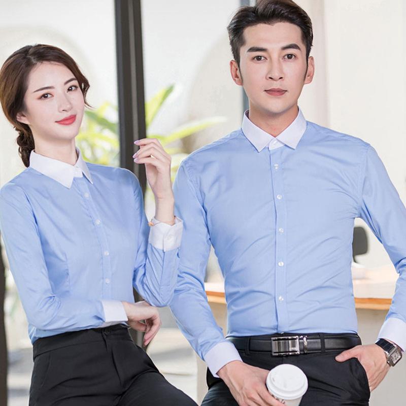 ・カテゴリ: シャツ・スタイル: 通勤・主な素材: 綿30-50%、ポリエステル50-70%・柄: 条紋/格子・袖丈: 長袖・ネックライン: 方領・袖型: 通常・流行要素: ボタン・カラー展開: ブルー、ブルー（メンズ）、パープル、パープル...
