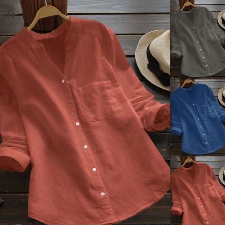 ・カテゴリ: シャツ・スタイル: 通勤・主な素材: 綿70-80%・パターン: 無地・デザイン: 開衫・袖丈: 長袖・技法: 拼接・フィット: ルーズ・ネックライン: スタンドカラー・袖型: ノーマル・カラー展開: ホワイト、ブラック、イエ...