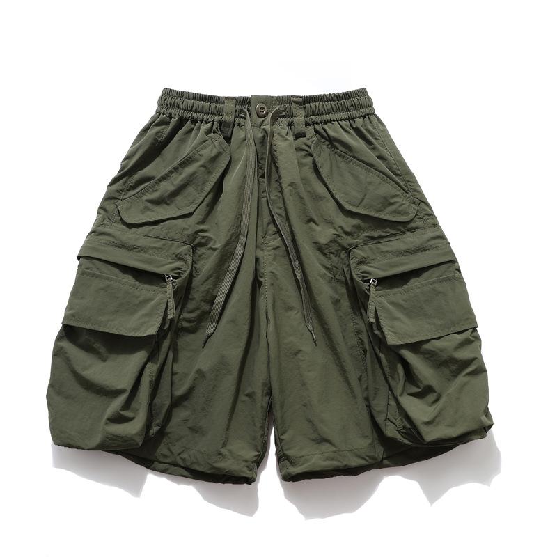 ・主な素材: 綿類混紡・カラー展開: ブラック、カーキ、グリーン・サイズ展開: M、L、XL、2XL・カテゴリ: ショートパンツ・スタイル: 韓版・形状: ストレート