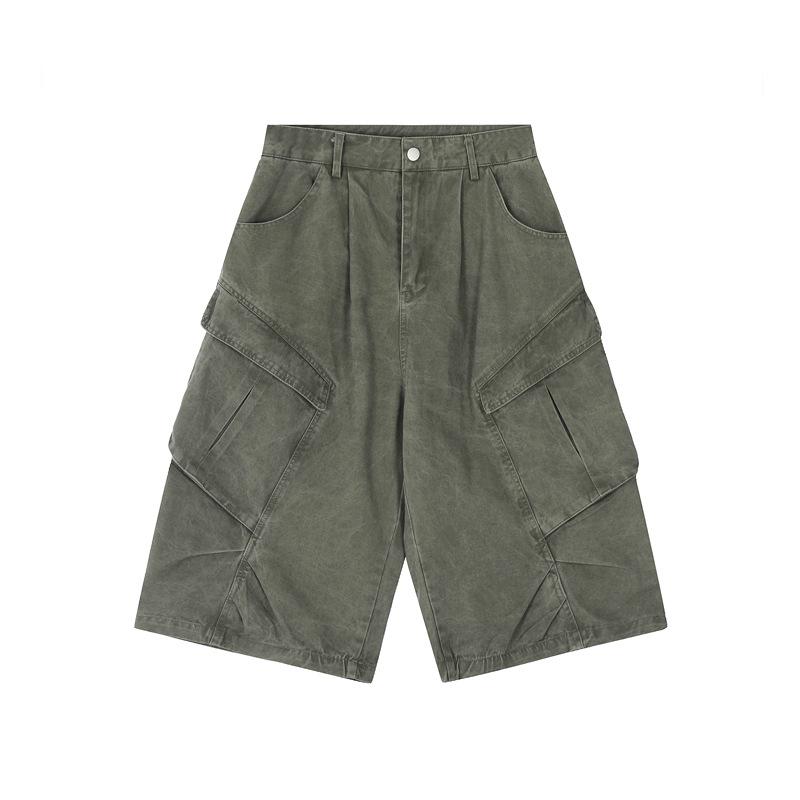 ・パンツ丈: 七分丈・主素材: 綿・カラー展開: 軍緑、紺・サイズ展開: S、M、L、XL・パンツ形状: ストレート・伸縮性: 無し・スタイル: ストリート