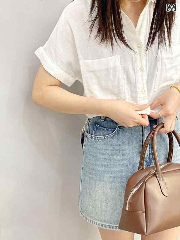 ・主な素材: 綿95%以上・柄: 無地・スタイル: 基本款、通勤風・袖丈: 短袖・フィット感: ゆったり・着丈: 普通・ネックライン: Vネック・袖型: 標準・カラー展開: ホワイト、ブラックホワイトチェック、ダークネイビー・サイズ展開: ...
