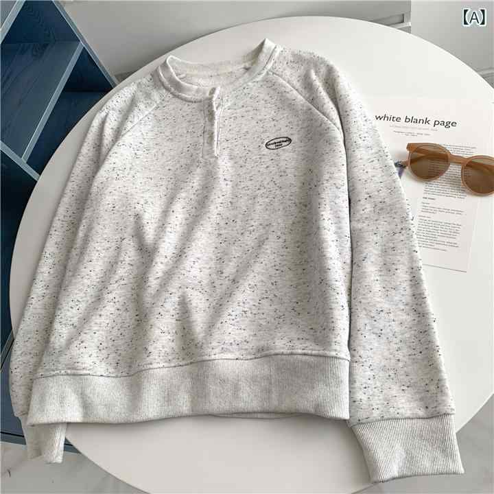 ・カテゴリ: スウェット・スタイル: 気質通勤、優雅・柄: 無地・袖丈: 長袖・袖型: 通常・ネックライン: クルーネック・厚み: 薄手・流行要素: 刺繍・加工: 刺繍・主な素材: 綿30%未満・カラー展開: 白灰色、燕麦色・サイズ展開: ...