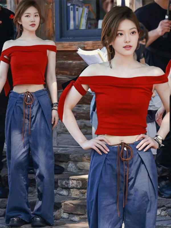 ・スタイル: 通勤風・パンツ丈: ロング・柄: 色ブロック・流行要素: 3D/立体パターン・加工: パッチワーク/スプライス・主な素材: TR素材・カラー展開: レッドトップ・サイズ展開: S、M、L、XL・袖丈: ノースリーブ・カテゴリ:...