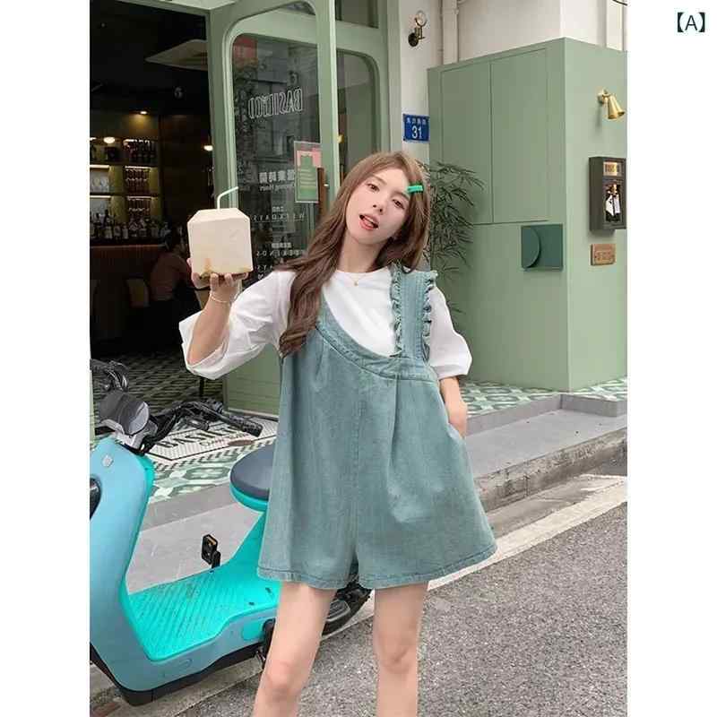 ・カテゴリ: 休闲套装・スタイル: 都市風・主な素材: 牛仔布・主面料成分: 綿30-50%・主面料成分2: ポリエステル50-70%・柄: 単色・カラー展開: 白色上衣、牛仔背带裤、牛仔背带裤+白色上衣【两件套】・サイズ展開: S、M、L...