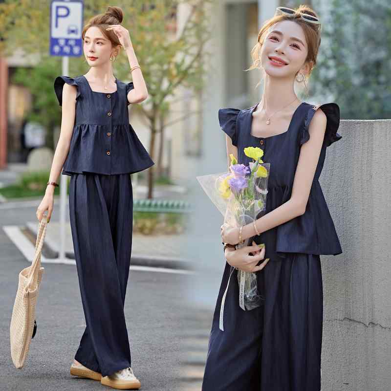 ・カテゴリ: 女性用カジュアルセット・スタイル: 通勤風・主な素材: ウール80-90%・パンツ丈: ロングパンツ・流行要素: デニム・袖丈: ノースリーブ・袖型: スタンダード・カラー展開: 画像色・サイズ展開: S、M、L、XL、XXL...