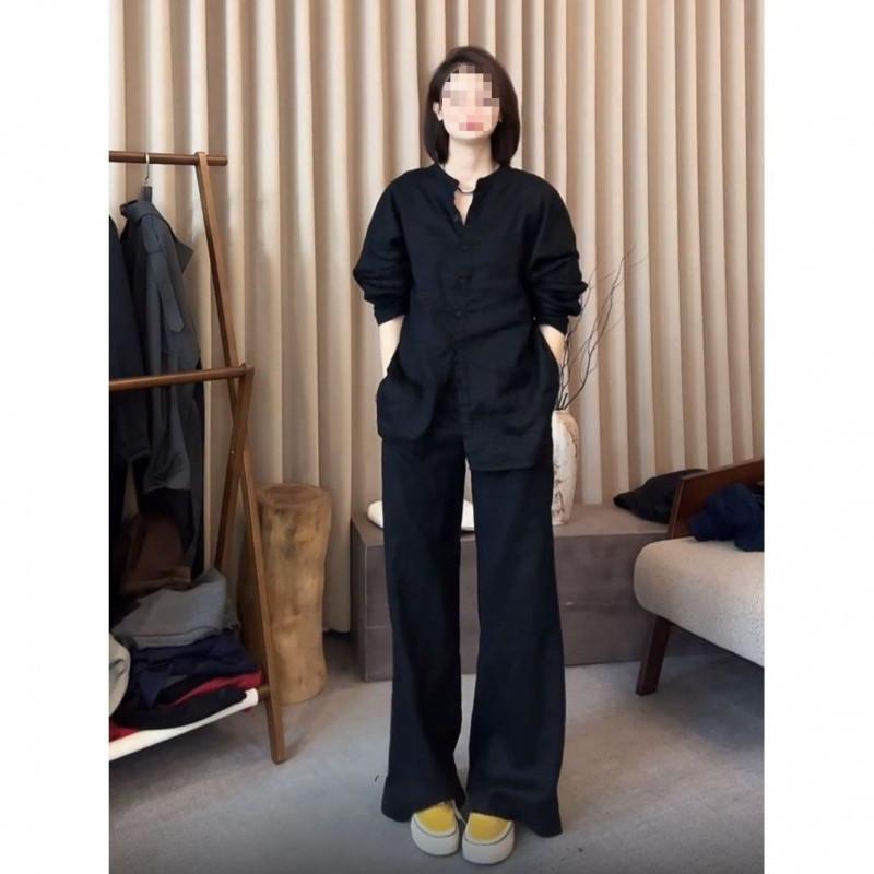 ・主な素材: 麻30%以下・カラー展開: 粉红色、黒色、白色（微透）、墨藍色、火龙果色・サイズ展開: S（45-50kg）、M（50-60kg）、L（60-65kg）、XL（65-70kg）、2XL（70-80kg）・スタイル: 気質通勤、...