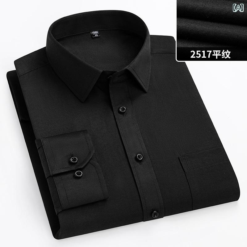 ・カテゴリ: シャツ・スタイル: ビジネス・主な素材: コットン31-50%・素材機能: 透気性、可機洗、吸湿速乾・生地糸数: 60支・タイプ: 開襟・フィット: ボディコン・ネックライン: スクエアネック・袖丈: 長袖・柄: 無地・厚み:...