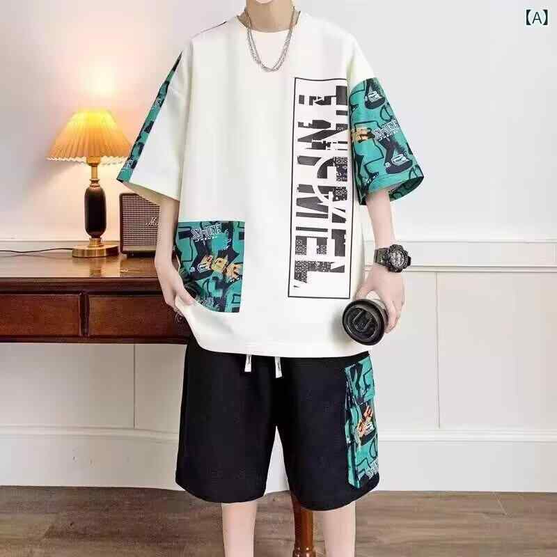 ・スタイル: 運動・厚さ: 薄款・パンツ丈: 短パン・上衣スタイル: Tシャツ・袖丈: 短袖・フード: なし・素材名: ワッフル・主素材: ポリエステル65%・シーン: カジュアル・カラー展開: ホワイト、ブラック・サイズ展開: M、L、X...