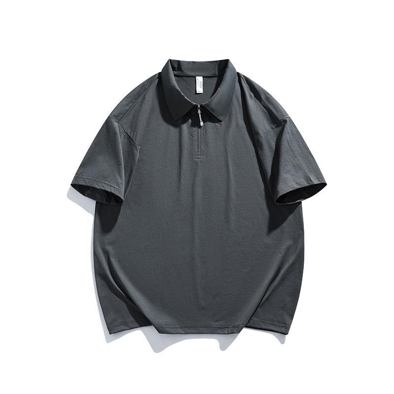 ・カテゴリ: Tシャツ・スタイル: 日式复古・柄: 条纹・フィット感: 宽松型・対象: 男性、成人・ネックライン: 翻领・袖丈: 短袖・厚み: 薄款・主な素材: 聚酯纤维（涤纶）30%及以下、真丝・カラー展開: 岩石灰、银灰色、黒色、浅藍色...