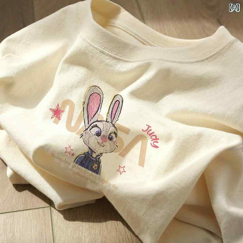 生地名: コットン主な生地構成: コットンパターン: アニメ漫画スタイル: プルオーバースタイル,韓国風袖丈: 半袖職人技: 印刷ブランド: その他バージョン: ルーズタイプ服の長さ: ミドル丈スタイル（65cm<長さ≦80cm）襟の...
