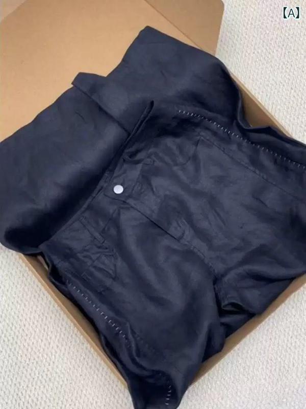 生地名: コットンとリネン主な生地構成: リネン商品番号: 216--9978スタイル: スプライシングスタイル,通勤スタイルパンツタイプ: ストレートタイプパンツ丈: ズボンウエストタイプ: ハイウエスト厚さ: 薄い人気の要素: スプライ...