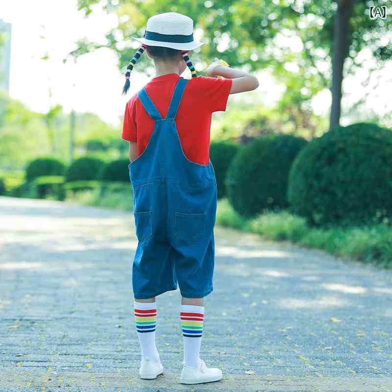 ブランド: その他貨物番号: デニムセットソースカテゴリ: 現物適用性別: 中性/男女ともにスタイル: 甘いセットタイプ: ズボンセットセット件数: 2点セットギフトボックスの内容: アパレル産地: 山東年齢層に適しています: 中大童(8歳...
