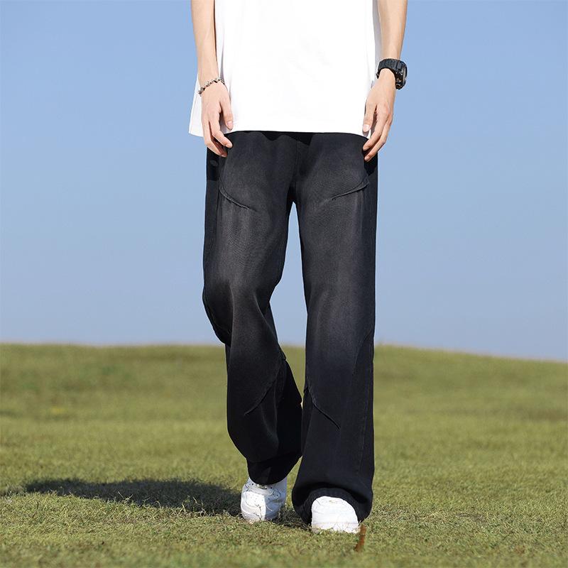 デニムパンツ メンズ 男性用 ジーパン ワイドパンツ ゆったり ボトムス ロングパンツ オールシーズン 大きいサイズ・カテゴリ: デニムパンツ・スタイル: 青春流行・パンツシルエット: 直筒・特殊加工: 水洗・パンツ丈: 長パンツ・腰回り:...